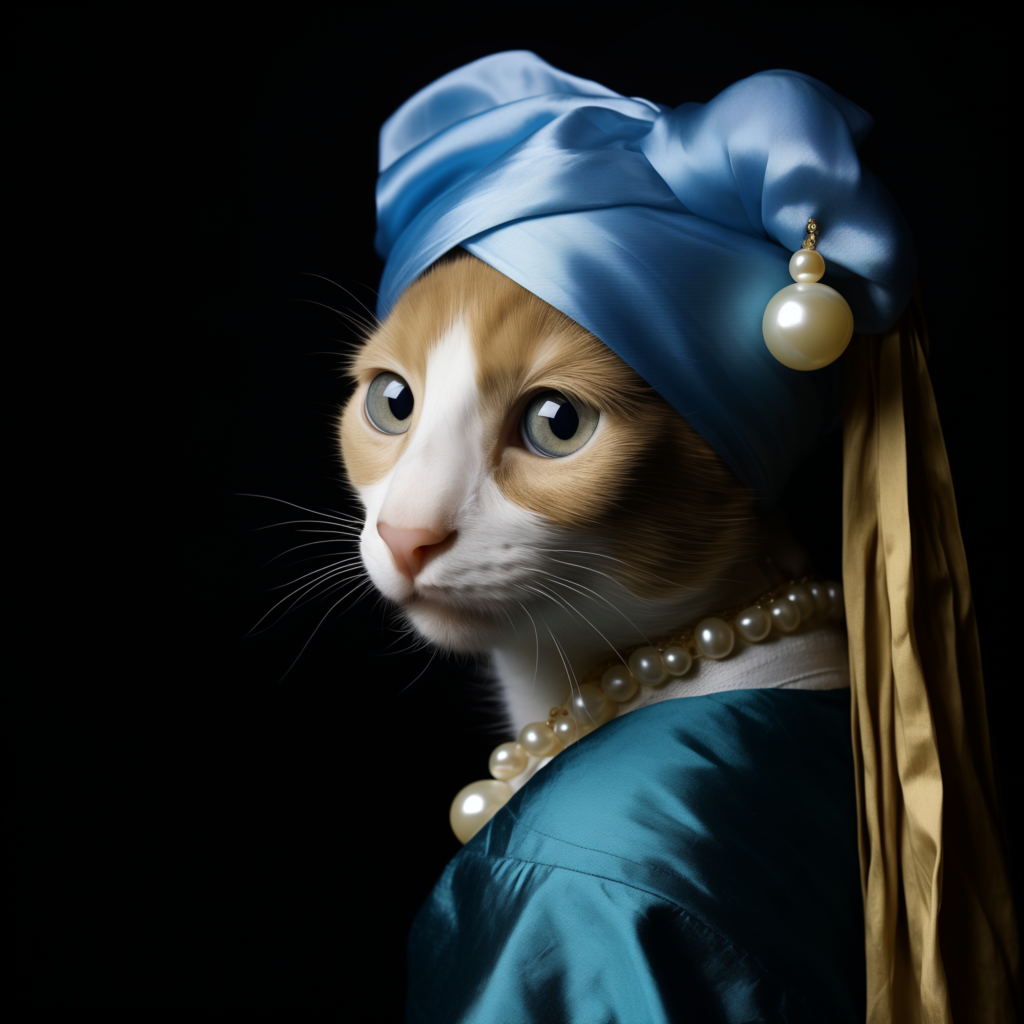 Cat with a Pearl Earring - Project ArtSlave Store
